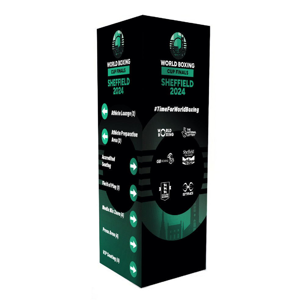 Standing Stretch Square Branded Column – Sportserve